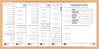 Comparing Fractions and Decimals Worksheets | twinkl.com