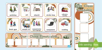 Rainbow Timetables | twinkl.com.au