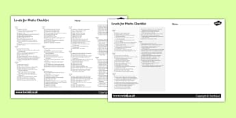 Maths Checklists and Targets Assessment - KS1 Maths - Twinkl