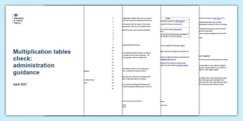 Year 4 Multiplication Tables Check - Year 4 Maths Resources