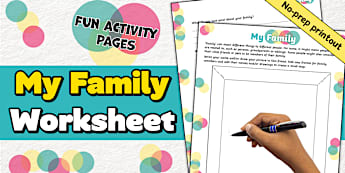 My Family - ESL Family Worksheets - ESL Resources - Twinkl
