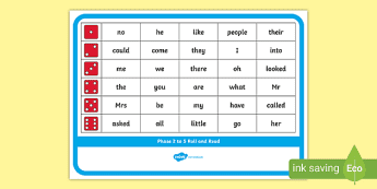 Roll and Read Tricky Words | twinkl.com.au
