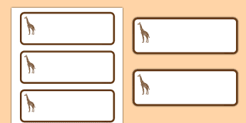 Giraffe Labels | twinkl.com.au