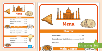 Indian Restaurant Role Plays | twinkl.co.uk