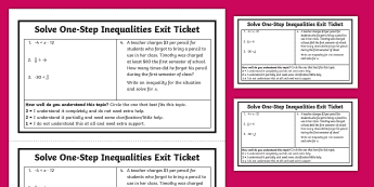 One-Step Inequalities | twinkl.com