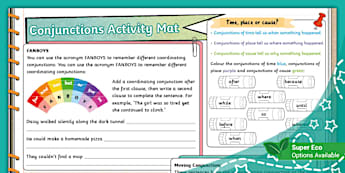 Year 4 Conjunctions Practice Activities | Parent English 8-9