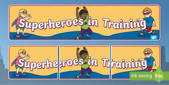 Superheroes Display Banners | twinkl.co.uk