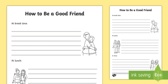 Friendship Writing Templates | twinkl.co.uk