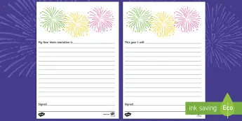New Year's Resolutions Writing | twinkl.com.au