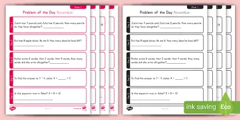 Math Problems of the Day | twinkl.com