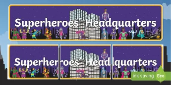 Superheroes Display Banners | twinkl.co.uk
