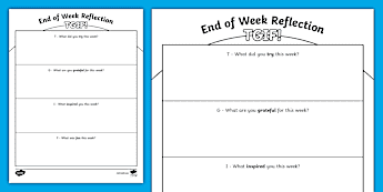 Eighth Grade Reflections | twinkl.com
