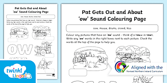 'ow' Words Activities | twinkl.co.uk