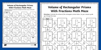 Sixth Grade Volume Worksheets | twinkl.com