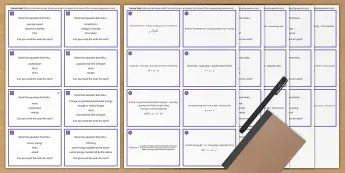 Physics Equations Flashcards | twinkl.com.au