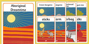 Display resources linked to Aboriginal Dreaming stories.