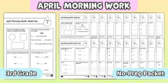 Third Grade Morning Work | twinkl.com