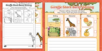 Giraffe Writing Templates | twinkl.com.au