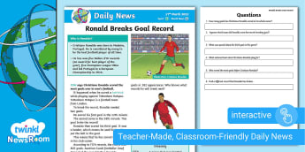 Ronaldo Becomes Highest-Scoring Player Ever - Twinkl NewsRoom