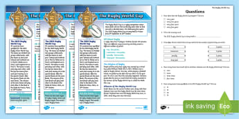 Sporting Events and Sportspeople Reading Comprehension | KS2