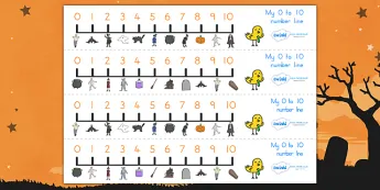 Halloween Number Lines | twinkl.com.au