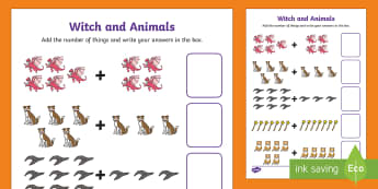 Witch and Animals - Twinkl