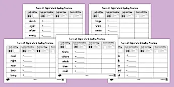 Language Spelling Sheets • Twinkl.com.au