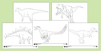 Printable Dinosaur Pictures and Colouring Pages For Kids
