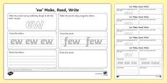 'ew' Sound Phonics Activities | twinkl.co.uk