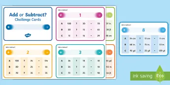 Addition Challenge Cards | twinkl.com.au