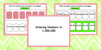 Year 5 Order and Compare Numbers to at Least 1,000,000