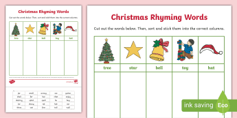 Christmas Rhyming Words | twinkl.com.au