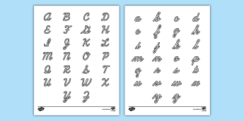 Cursive Alphabet Practice Sheets | twinkl.com
