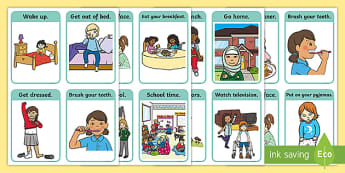 Daily Routine Primary Resources - Twinkl