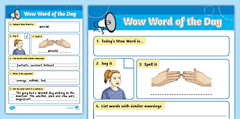 Vocabulary Words of the Day | twinkl.co.uk