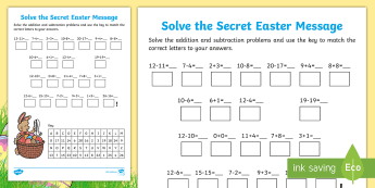Secret Message Worksheets | twinkl.co.uk