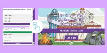 Algebra Multiple Choice Quizzes | twinkl.co.uk