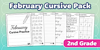Second Grade Cursive Bundles | twinkl.com