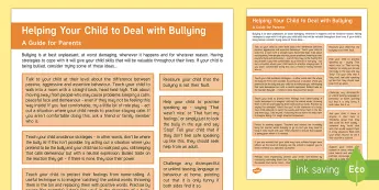 Bullying Information Sheets | twinkl.co.uk
