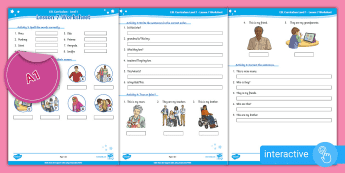 A1 ESL Worksheets | twinkl.co.uk