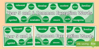 Common Exception Words | twinkl.com.au