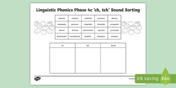 'ch/tch' sound Phase 4c - Stage 5/6 Phonics - Linguistic Phonics ...