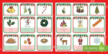 Christmas Vocabulary Cards | twinkl.co.uk