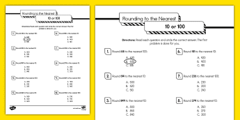 Rounding Worksheets | twinkl.com