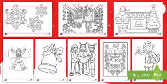 Winter and Christmas Colouring Sheets | Ages 3 - 11 - Twinkl