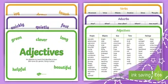 Adjectives Word Mat • Twinkl.ca