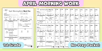 Morning Work Worksheets & Printables | Grade 1 | Twinkl