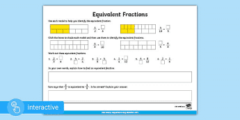 Equivalent Fractions Activities | twinkl.co.uk