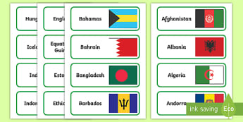 The World - Countries And Continents Primary Resources