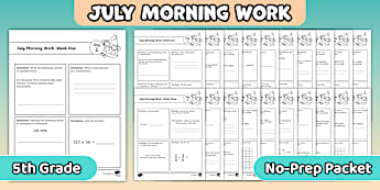Morning Work Worksheets & Printables | Grade 5 | Twinkl